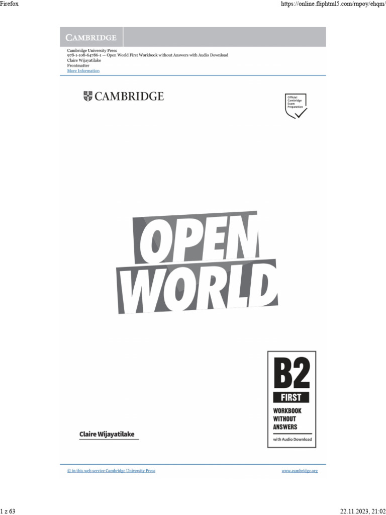 Work Book B 2 Cambridge | PDF