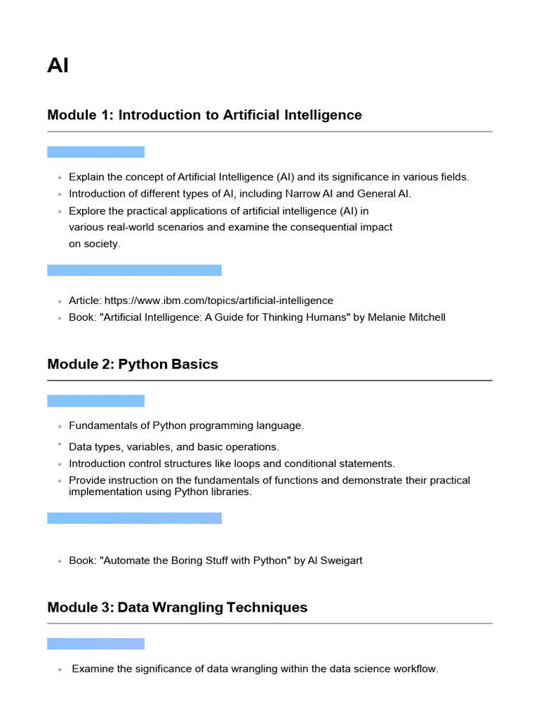 Ai Syllabus Ibm Download Free Pdf Artificial Neural Network Artificial Intelligence 