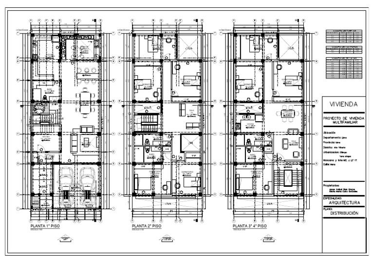 Planos Arquitectónicos de Vivienda | PDF