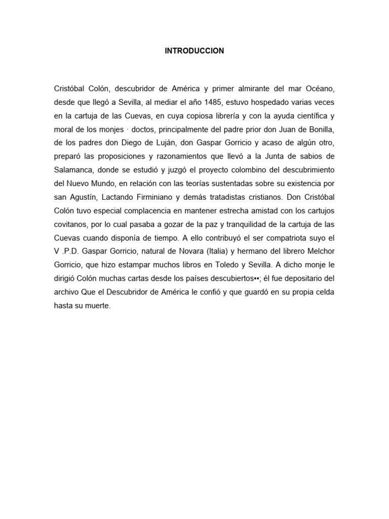 Resumen de los viajes de Colón | PDF | Cristobal colon | Viajes de ...