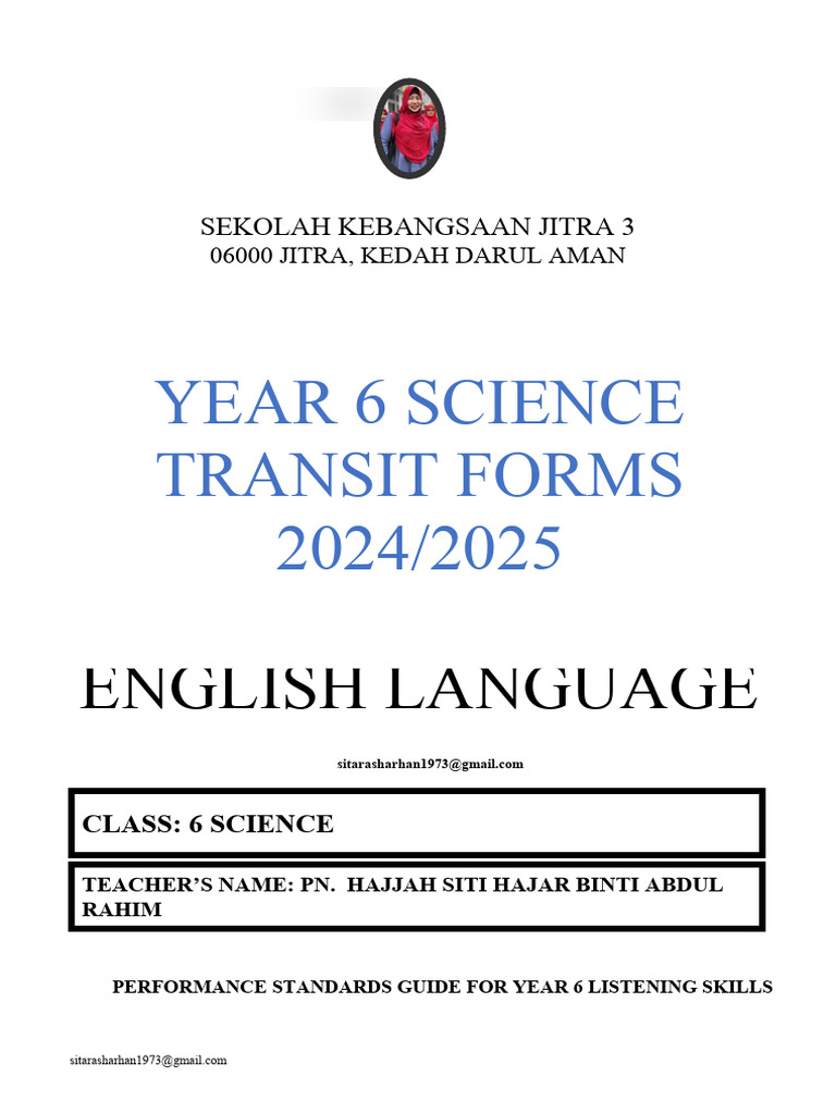TRANSIT FORM 6 SCIENCE 2024 | PDF | Literacy | Written Communication