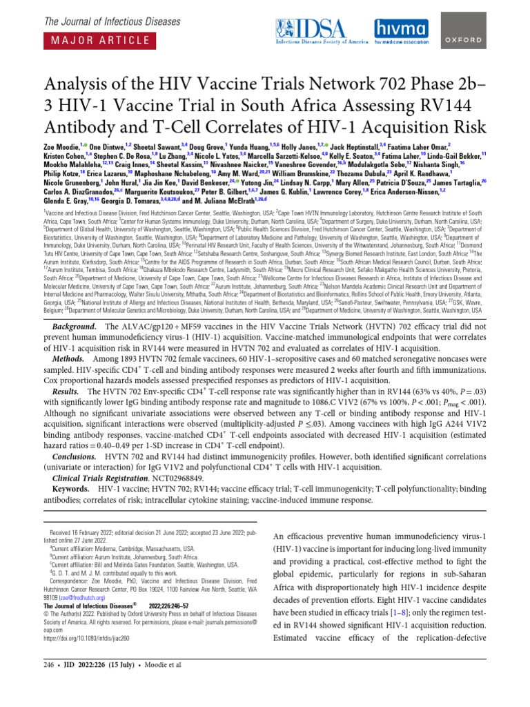 Jiac 260 | PDF | Hiv | T Helper Cell