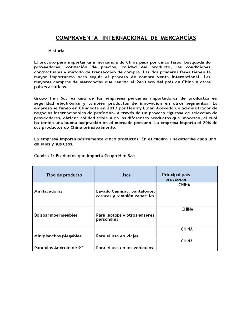 S04 - s2 - Material - Caso Internacional de Mercancías | PDF | Dólar de los Estados Unidos | Precios