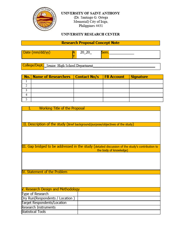 Concept Note Template for Research | PDF | Computers
