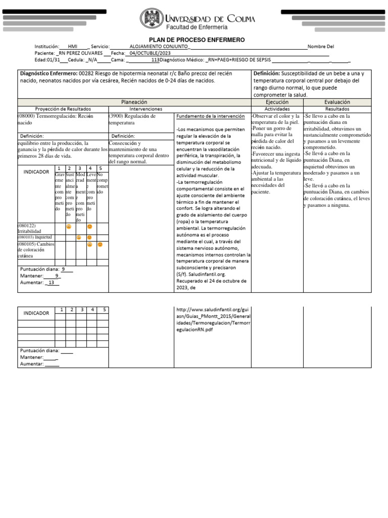 Plan de Pae 2 | Descargar gratis PDF | Termorregulación | Estreñimiento