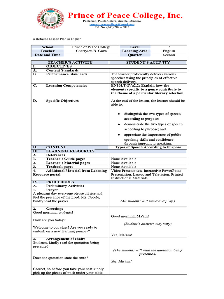 LESSON PLAN | PDF | Learning | Persuasion