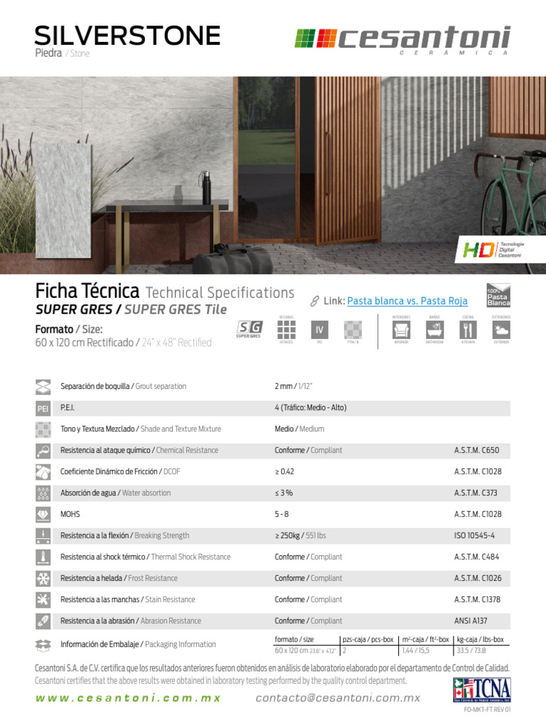 Ficha Tecnica Silverstone-2 | PDF