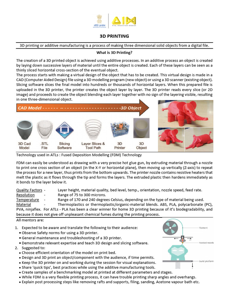 3D Printing-Guidelines and Links | Download Free PDF | 3 D Printing ...