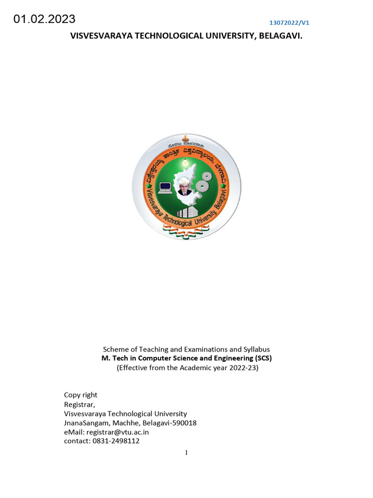 21 Scheme - Cs Mtech | PDF | Course Credit | Educational Technology 21 Scheme - Cs Mtech | PDF | Course Credit | Educational Technology