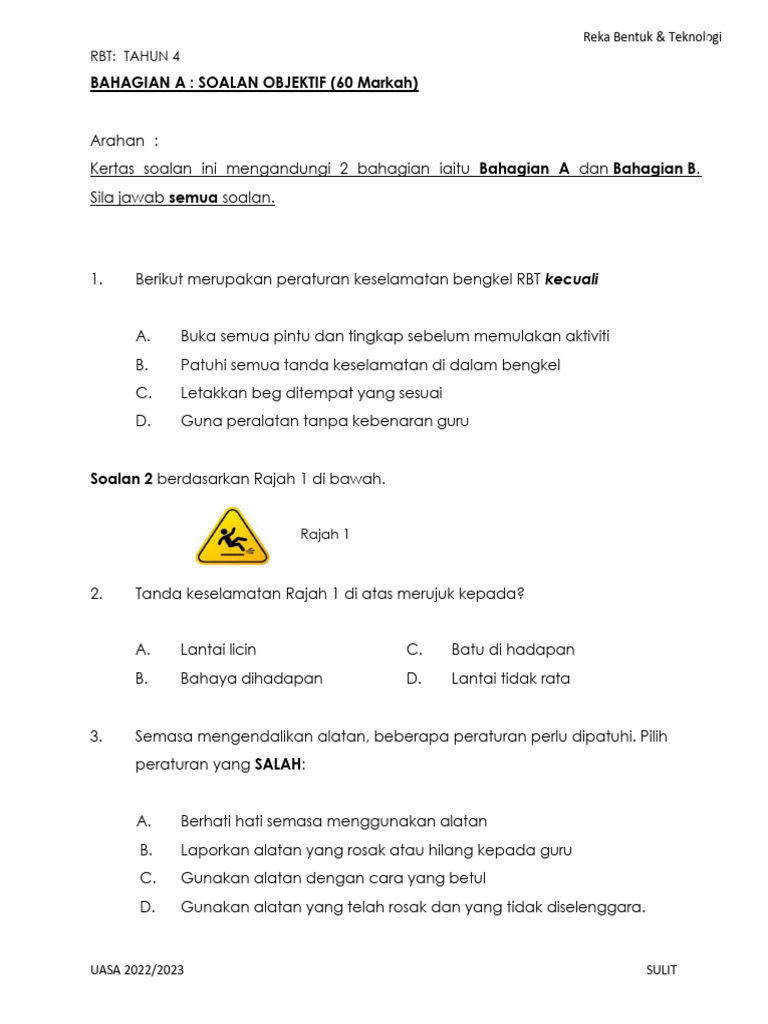 Soalan Akhir TAhun RBT Tahun 4 | PDF