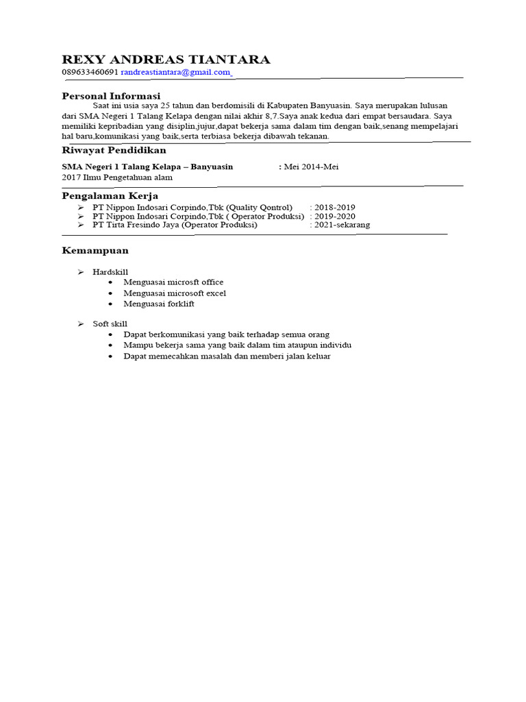 CV Dessy Terbaru - Removed | PDF