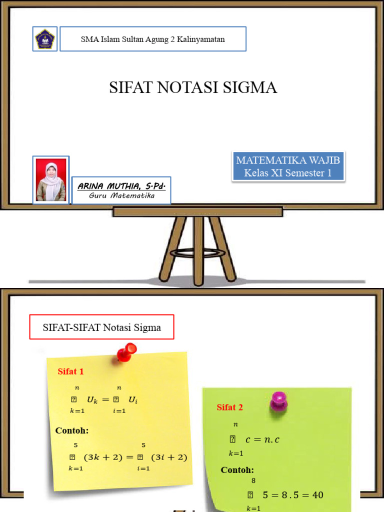 Induksi Matematika Part 2 - Sifat Notasi Sigma | PDF