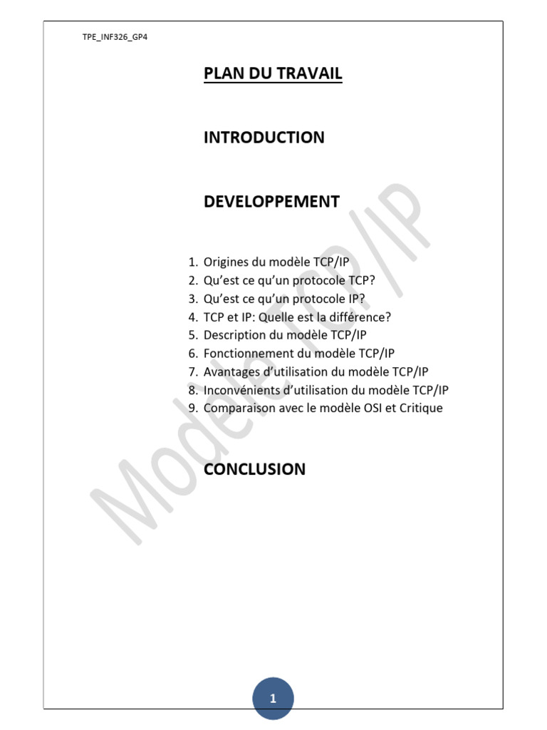 Tpe Inf326 GP4 | PDF | Suite des protocoles Internet | Protocoles Internet