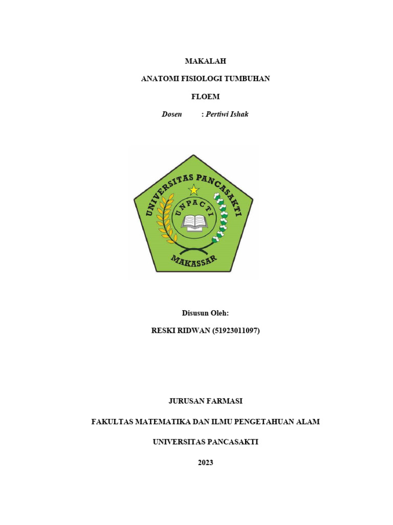 Struktur dan Fungsi Jaringan Floem | PDF