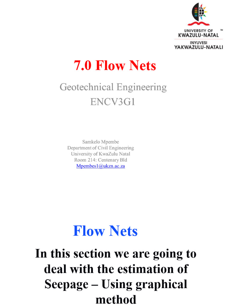 7 Flow Nets 2024 | PDF | Soil Mechanics | Dam