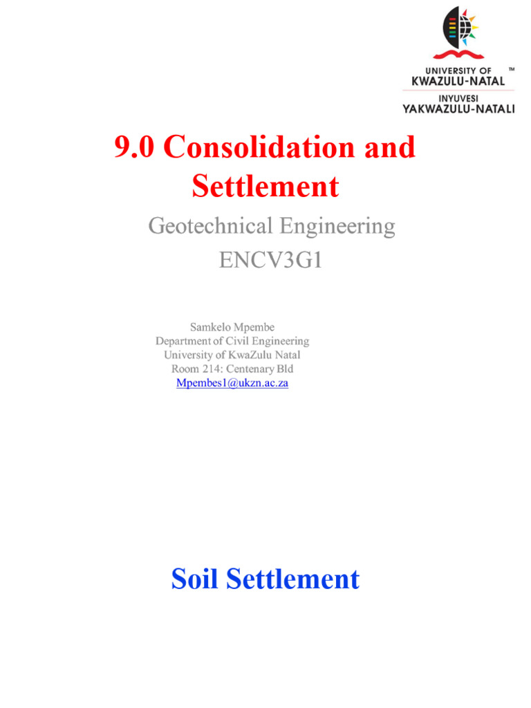 Soil Settlement and Consolidation Overview | PDF | Continuum Mechanics ...