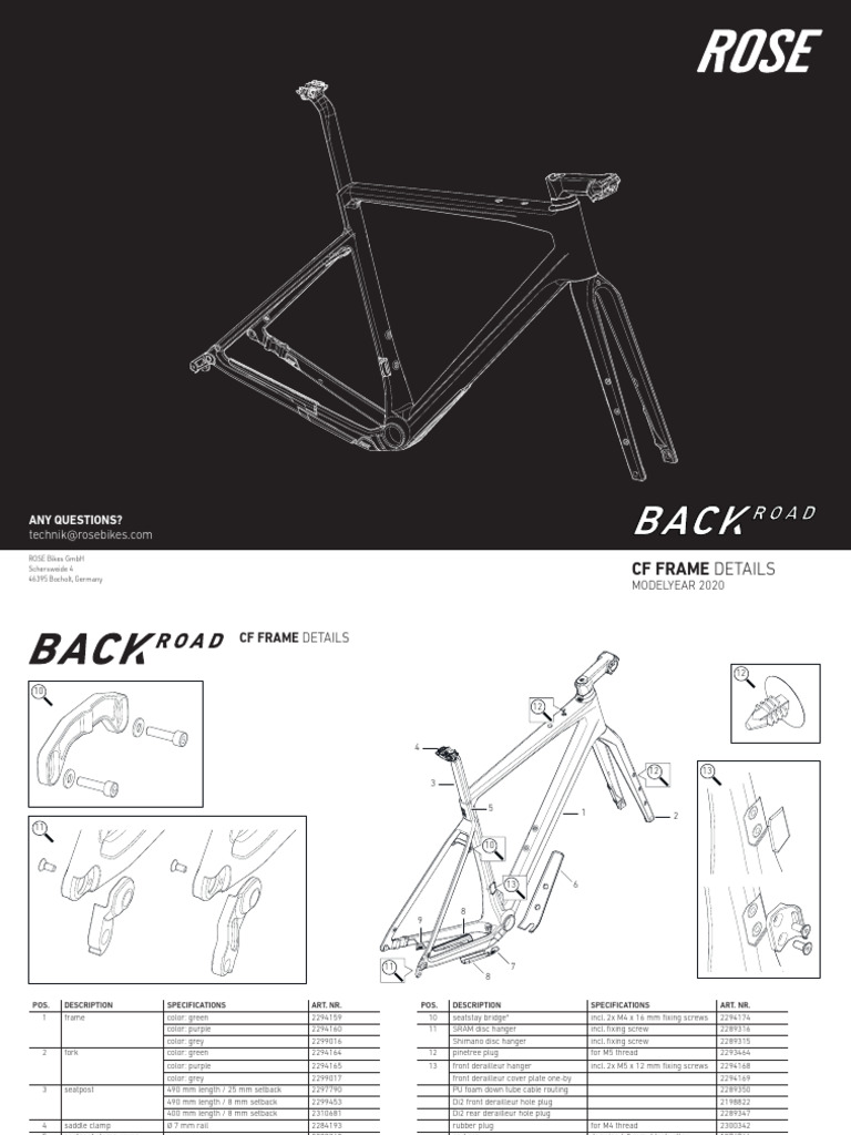 ROSE Bikes 2020 CF Frame Specifications | PDF | Motor Vehicle | Wheeled ...