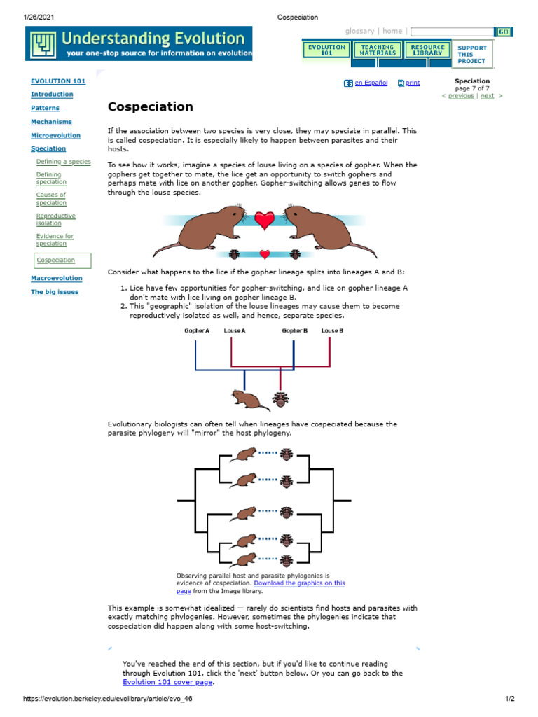 Cospeciation | Download Free PDF | Evolution | Species