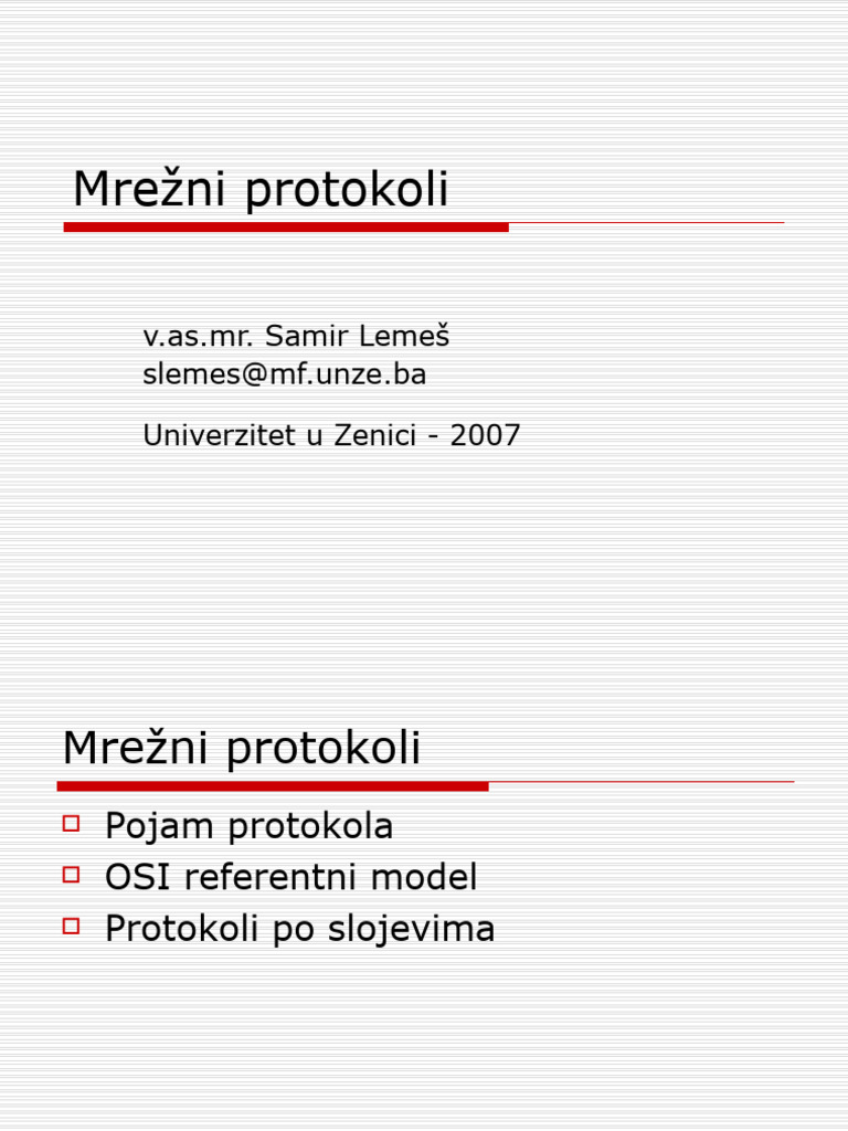 04 Mrezni Protokoli | PDF