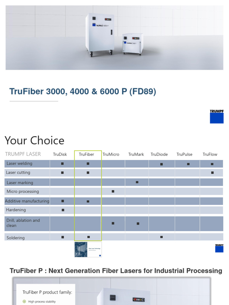 Customer - Presentation - TruFiber P (FD89) | PDF | Optical Fiber ...