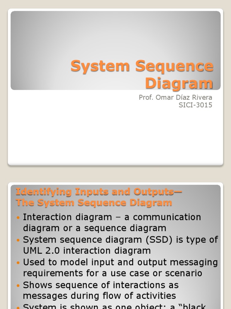 System Sequence Diagram | PDF