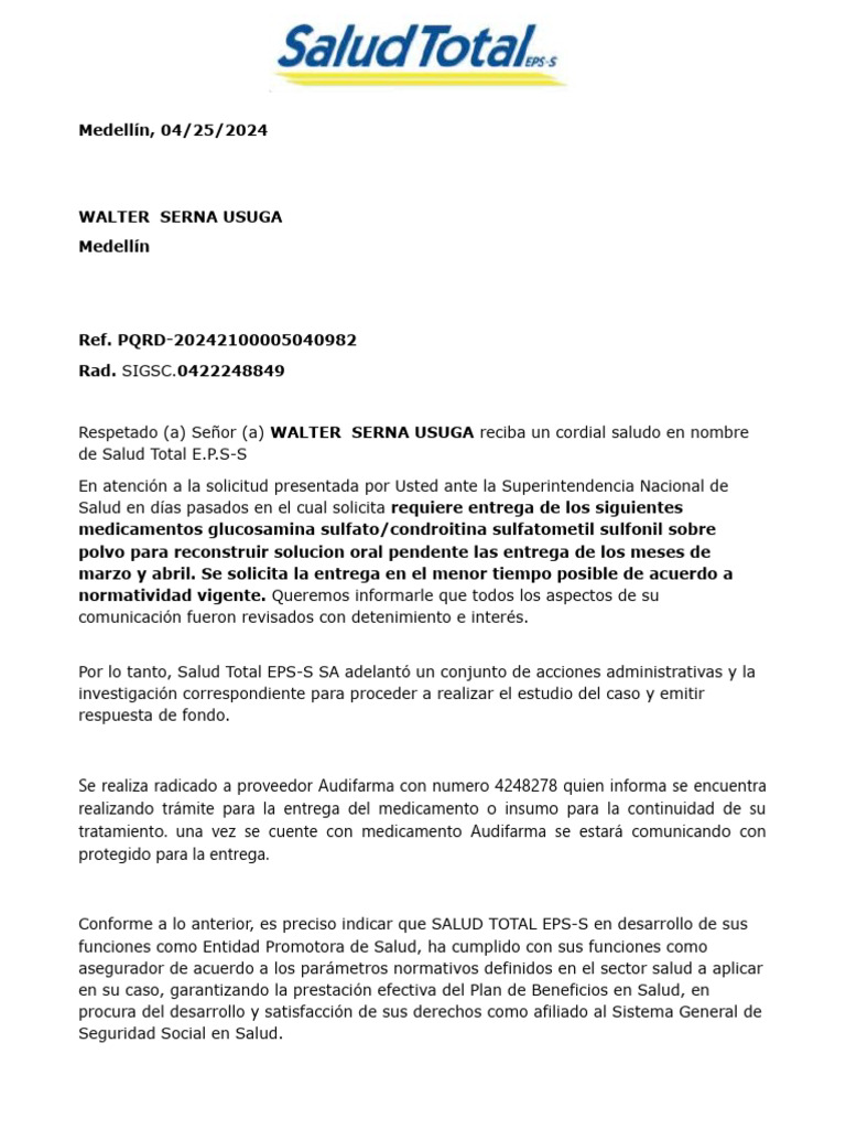 Walter Serna Usuga | PDF | Medicamentos con receta