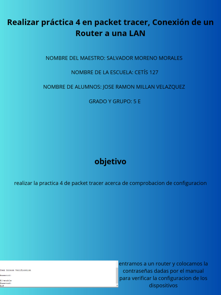 Práctica Packet4 | Descargar gratis PDF | Enrutador (Computación) | Protocolos de internet