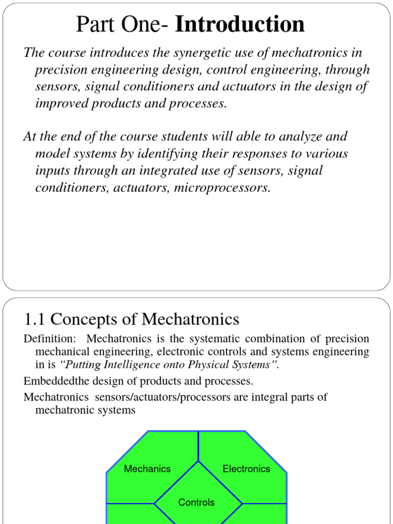 intro (1) | PDF | Mechatronics | Product Lifecycle