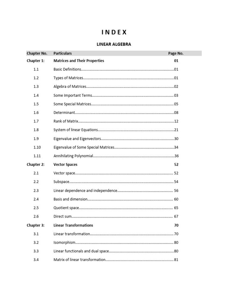 Linear Algebra: Matrices & Properties | PDF | Matrix (Mathematics) | Eigenvalues And Eigenvectors