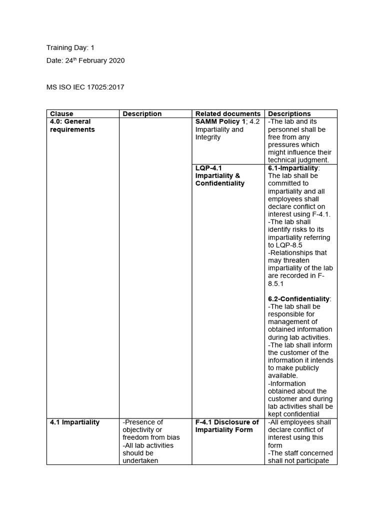ISO 17025 Training Day 1 | Download Free PDF | Information Security ...
