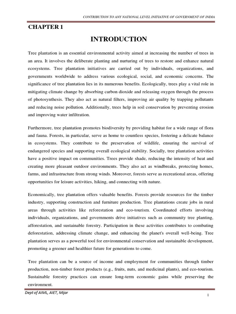 Nitin Plantation Report Content | PDF | Climate Change Mitigation | Conservation Biology