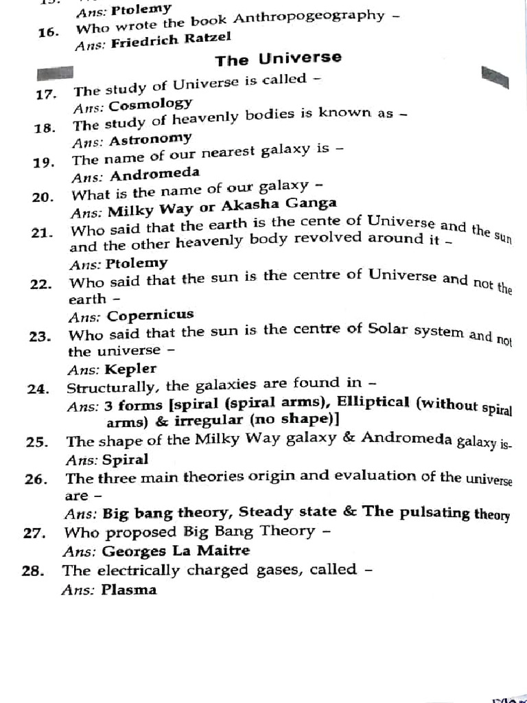 Geography -1, Universe | PDF | Planets | Troposphere