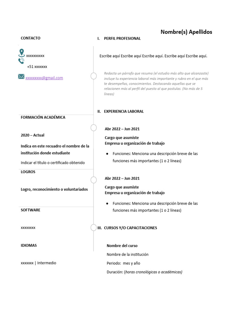 A1 - Modelos de CV (2) (1) CV | PDF