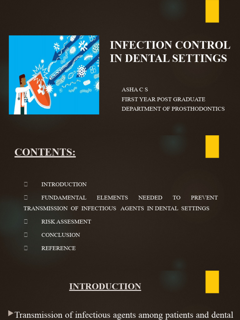 Infection Control in Dental Settings | PDF | Sterilization ...
