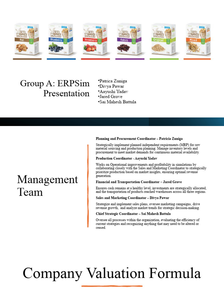 ERPSimulation Presentation | PDF | Gross Margin | Inventory