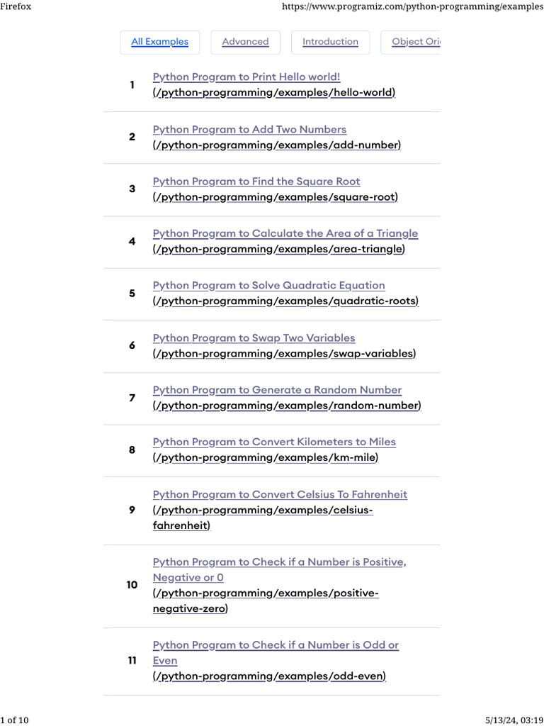 Examples | PDF | Python (Programming Language) | String (Computer Science)