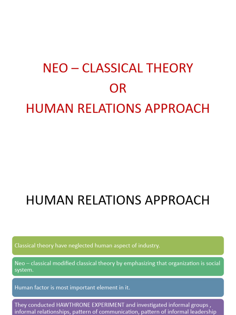 Human Relations Approach | PDF | Interpersonal Relationships | Leadership