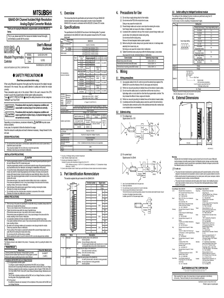 Q64ad-Gh (HW) en | PDF | Analog To Digital Converter | Computer Engineering