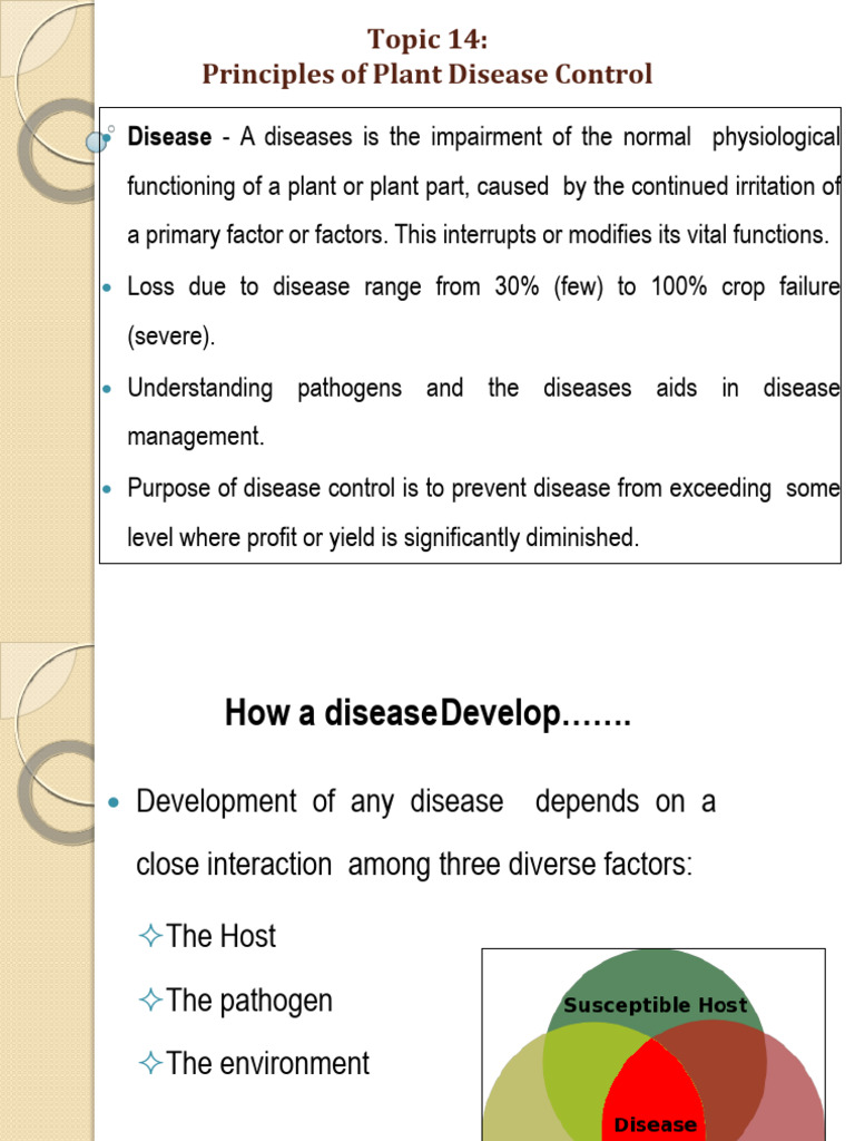 Topic 14_GAC 217_(Principles of Plant Disease Control) | PDF | Pathogen ...