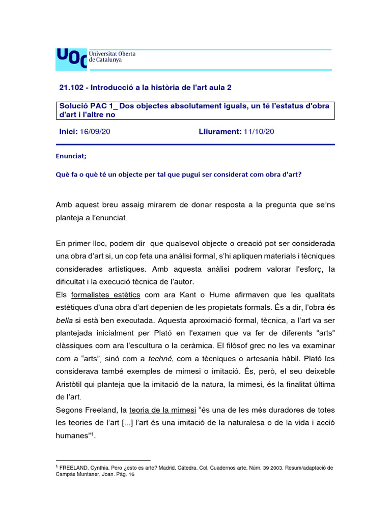 IntArt PAC1 IntroArt | PDF