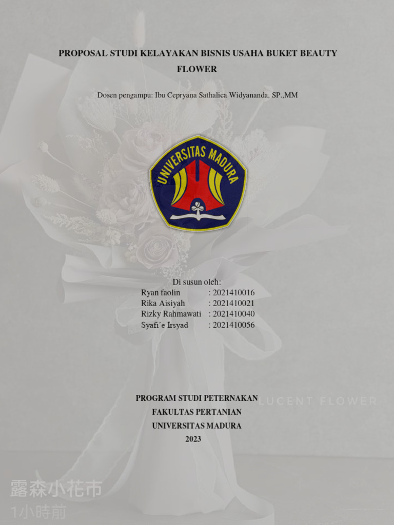 Studi Kelayakan Bisnis Buket Beauty Flower | PDF