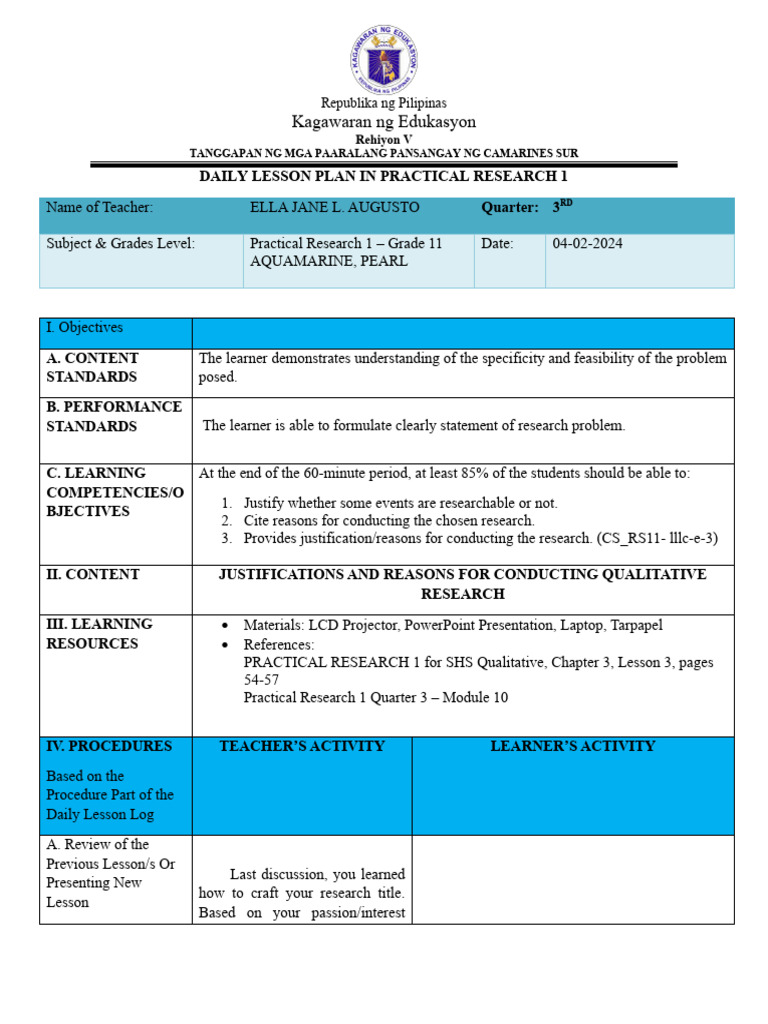 LESSON 10-LP | PDF | Learning | Behavior Modification