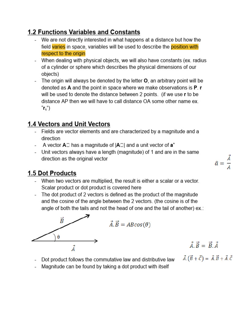 Chapter 1 Mathematical Foundations Pdf Euclidean Vector