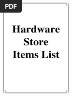 Hardware Store Items List | PDF | Fuse (Electrical) | Pipe (Fluid ...