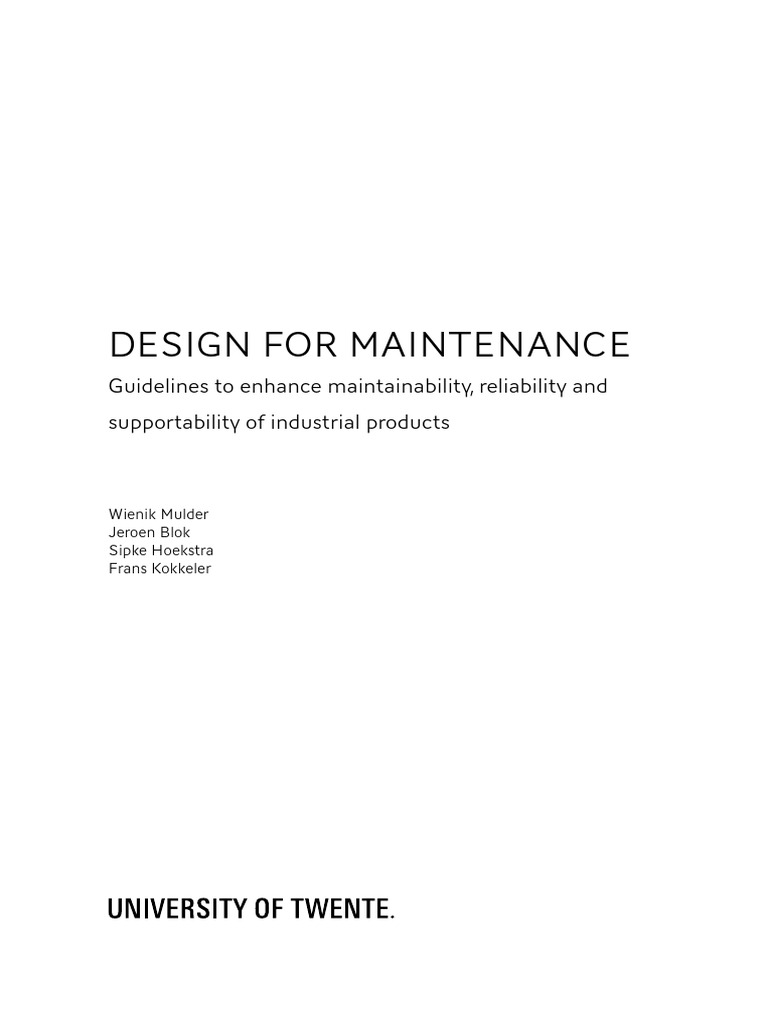 Design For Maintenance: Guidelines To Enhance Maintainability ...