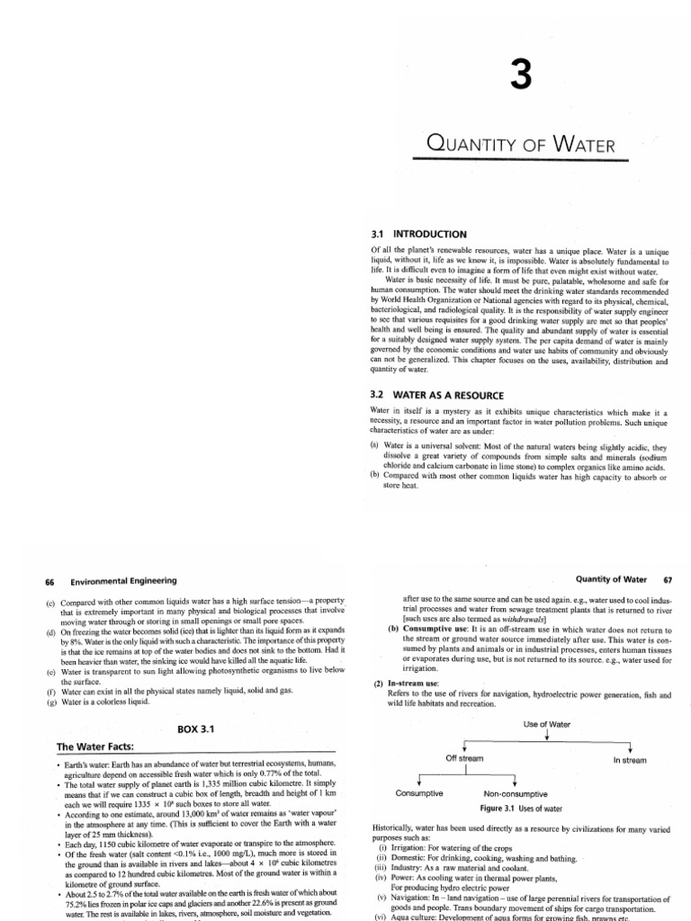 Water Quantity and Quality | PDF