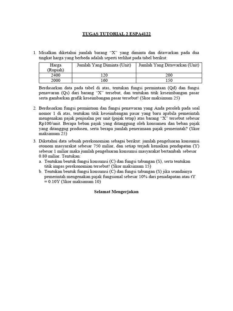 Tugas Tutorial 2 Matematika | PDF