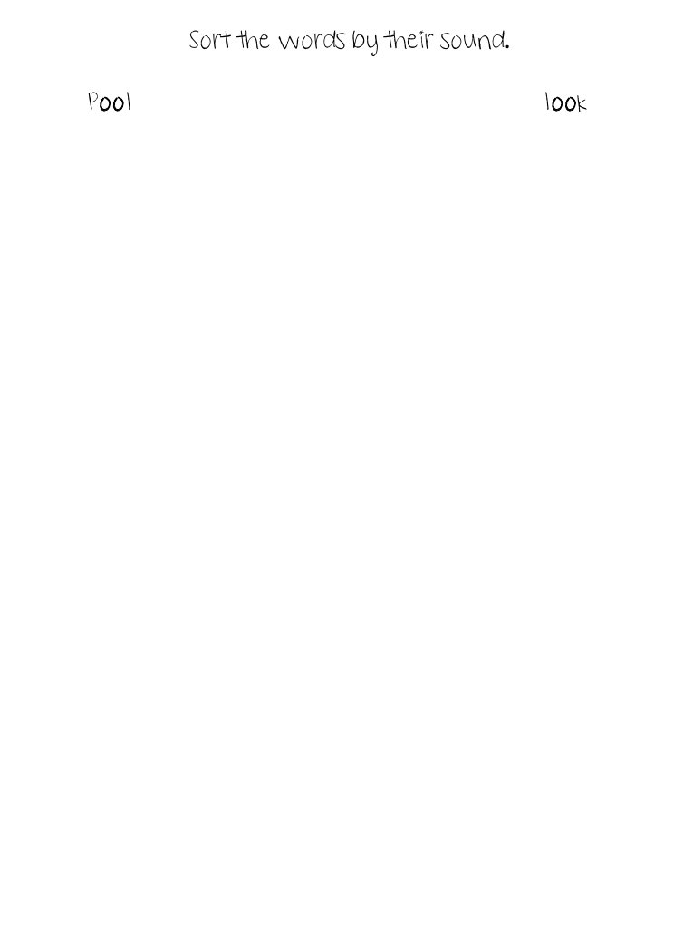 Oo Word Sort | PDF