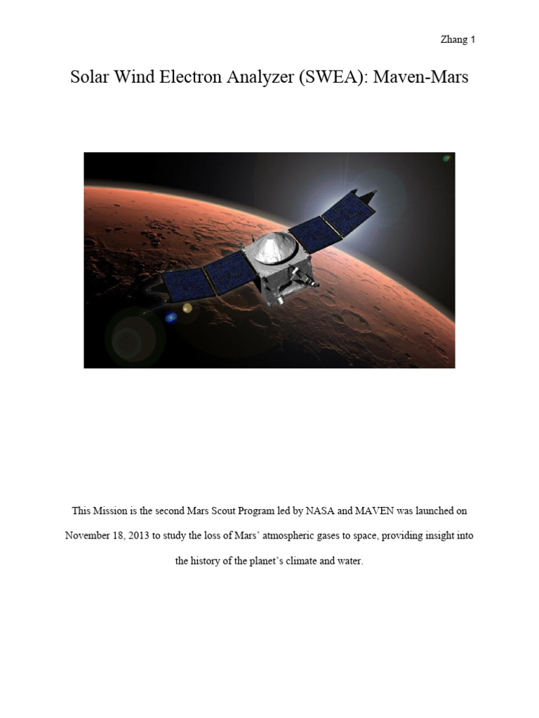 Report #1 | PDF | Solar Wind | Mars