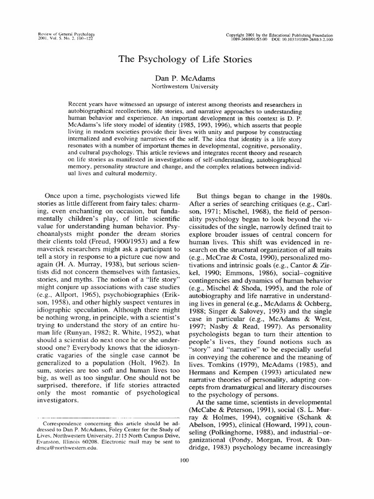 Adams, 2001 | PDF | Identity (Social Science) | Adolescence
